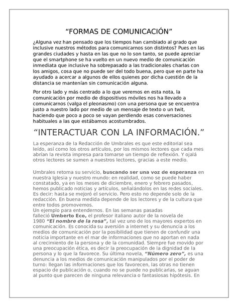 Calaméo Formas De Comunicación