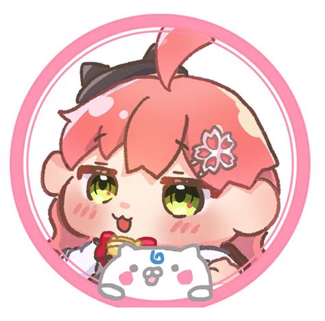 さくらみこ アイコンフレームかわいすぎるんだけど 幸せになれましたみこちあり ぽわぽこのイラスト