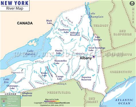 Rivers In New York New York Rivers Map