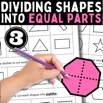 Geometry Partioning Dividing Into Equal Parts Fraction Activity Halves