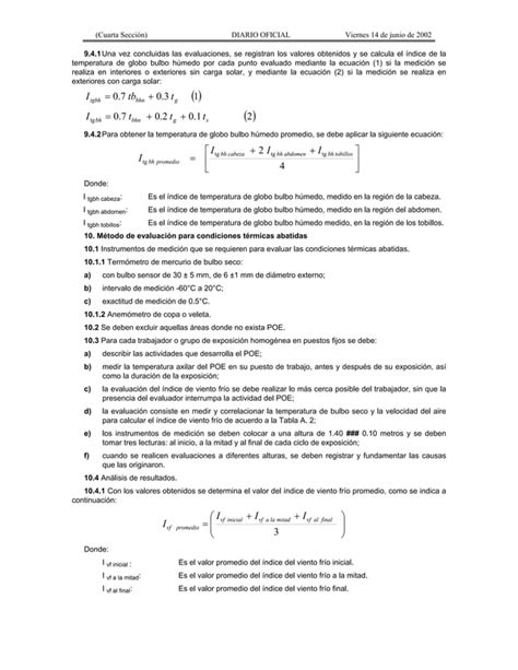 NORMA OFICIAL MEXICANA NOM 015 STPS TEMPERATURA PDF