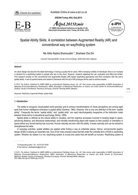 pdf spatial ability skills a correlation between augmented reality