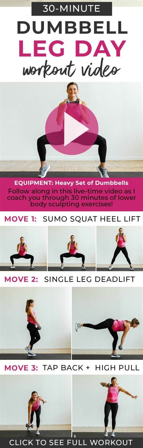 30 Minute Leg Day Workout Video Nourish Move Love Leg Day