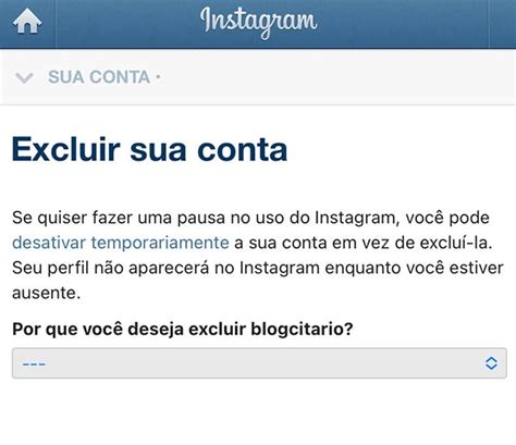 Como Desativar O Instagram Passo A Passo