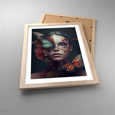 Arttor Obraz Plakat w ramie jasny dąb do Salonu 30x40 Motyle Plakaty na