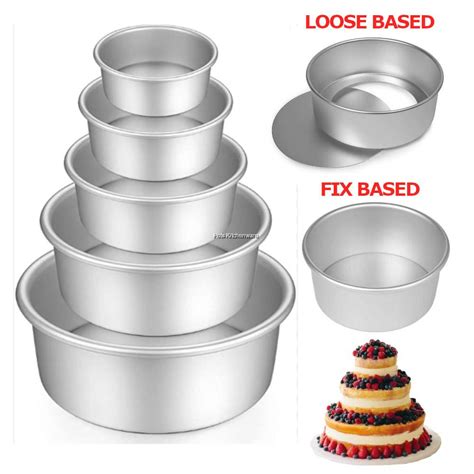 Superior Quality Fix Base Loose Base Aluminum Deep Round Cake Mold Deep