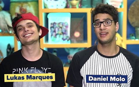 Os youtubers Lukas Marques e Daniel Molo do canal Você Sabia Ciberia