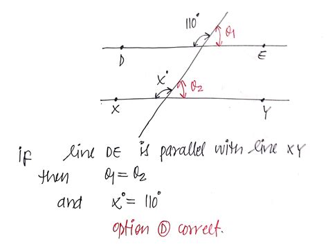 Solved In The Diagram Below DE Is Parallel To Xy What Is The Value