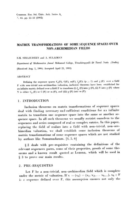 pdf matrix transformations of some sequence spaces over non archimedian fields