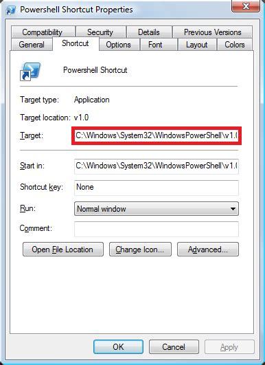 creating shortcuts to powershell scripts uk