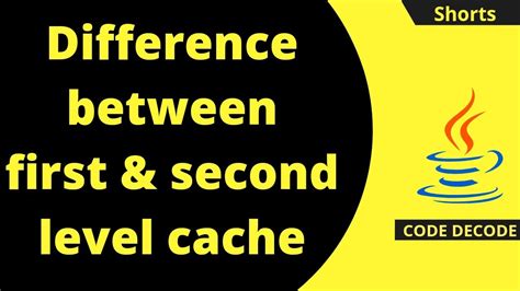 What Is The Difference Between First Level And Second Level Cache