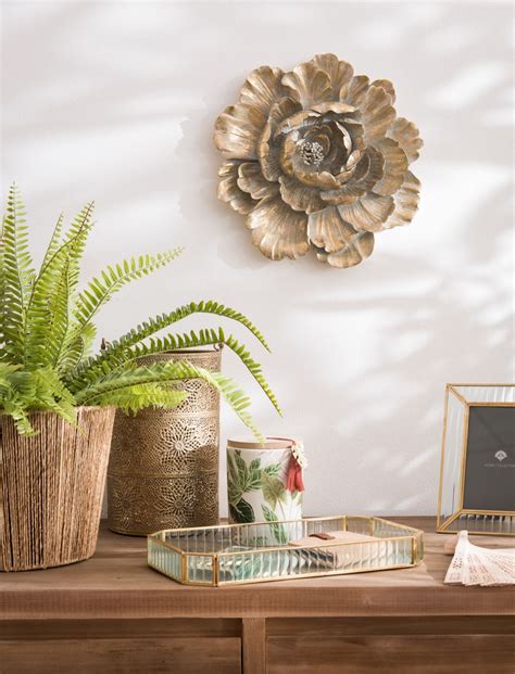 Déco murale fleur dorée 31x30 DAOYA Maisons du Monde