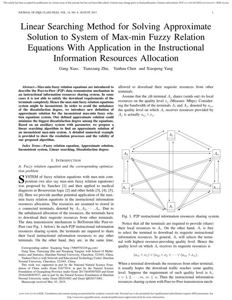 pdf linear searching method for solving approximate solution to system of max min fuzzy