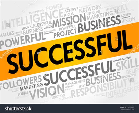 Successful Word Cloud Business Concept Stock Vector Royalty Free
