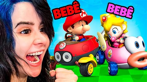 BEBE Mario Vs BEBE Peach BATALHA DE CORRIDA MARIO KART 8 YouTube