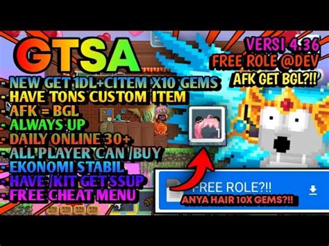 FREE ROLE UNLI GROWTOPIA PRIVATE SERVER TERBARU 2023 BEST GTPS
