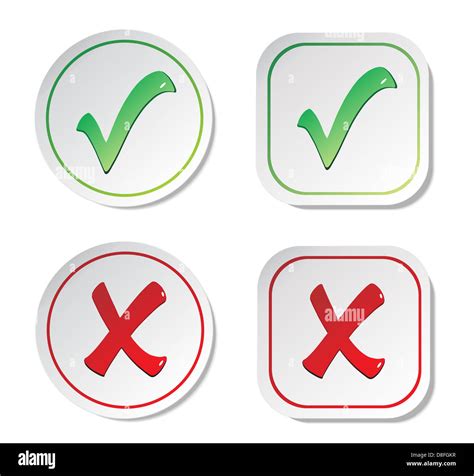 Vector Stickers Check Marks Stock Photo Alamy