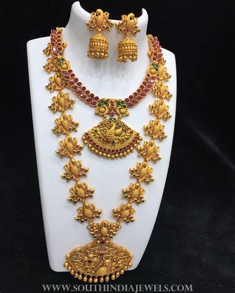 One Gram Gold Bridal Set From Alamakara South India Jewels