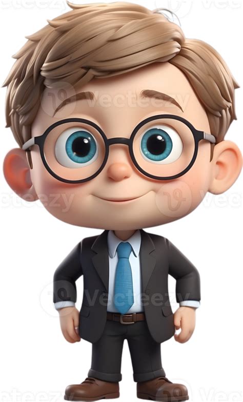 Ai Gegenereerd Tekenfilm Jongen Met Bezetting Illustratie Schattig