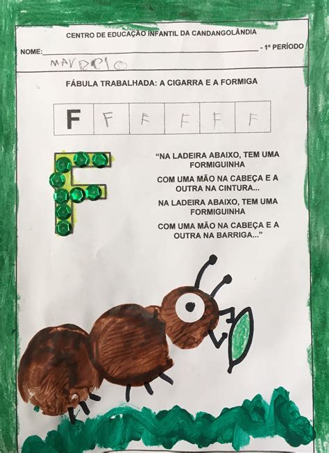 Atividades A Cigarra E A Formiga LIBRAIN