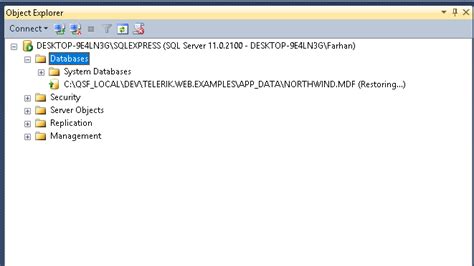 SQL Database Stuck In Restoring State