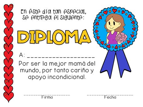 Diplomas para mamá Materiales Zany