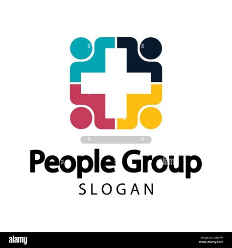 Group People Logo Handshake In A Circle Teamwork Icon Vector