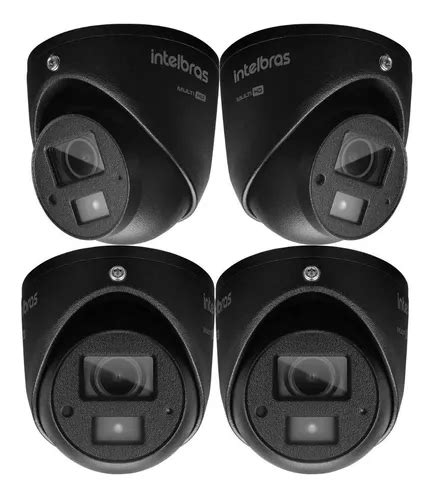 Kit 4 Câmeras C Áudio Multi Hd 2mp Vhd 3220d Mini Intelbras