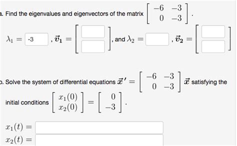 Solved Find The Eigenvalues And Eigenvectors Of The Matrix Chegg