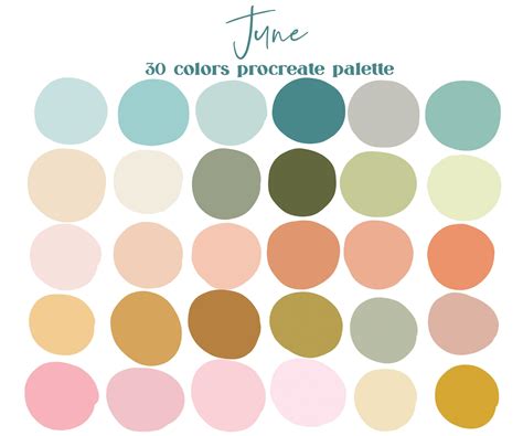 June Neutrals Procreate Color Palette Ipad Procreate Etsy Artofit
