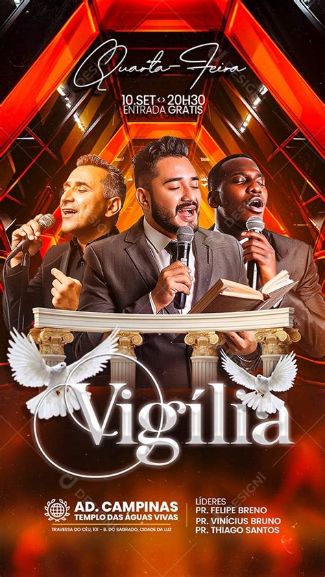 Story Flyer Gospel Vigília Social Media PSD Editável download Designi