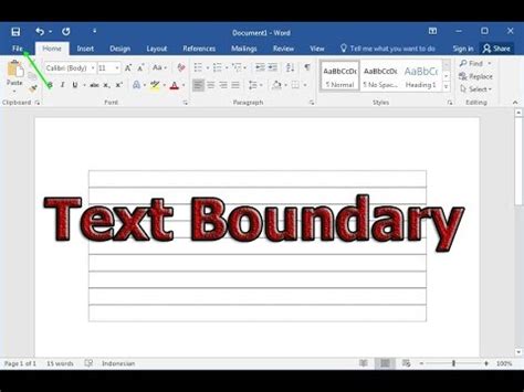 How To Enable Or Disable Text Boundary In Microsoft Word Youtube