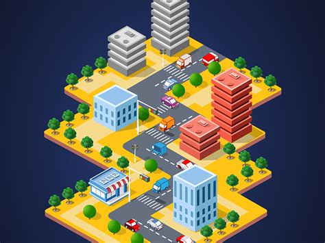 Colorful 3D Isometric City By AlexZel On Dribbble