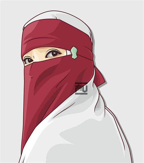 Vector Hijab Niqab Ahmadfu22 Hijab Cartoon Islamic Cartoon