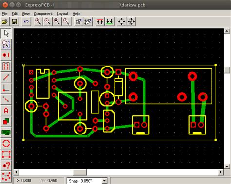 Free EDA Easy Circuit Board Design With ExpressPCB One Transistor