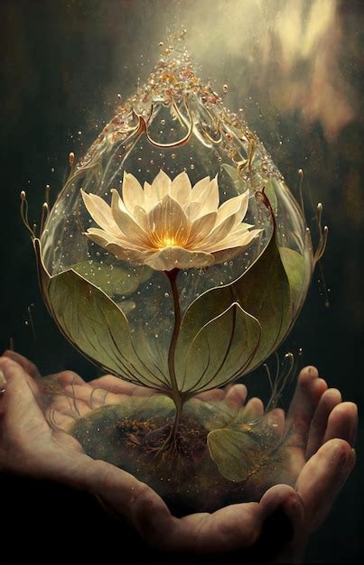 Premium Ai Image Person Holding A Flower In Their Hands Generative Ai