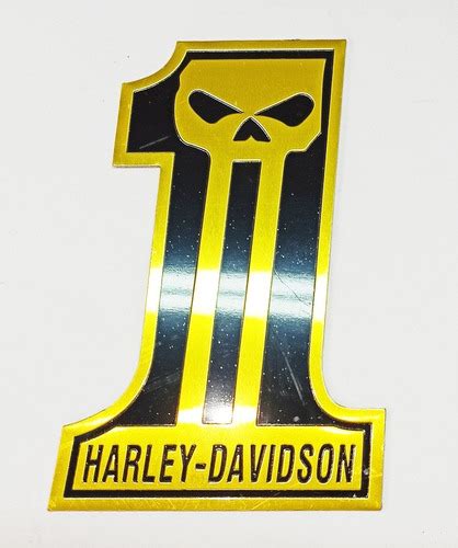 Emblema Harley Davidson Aluminio 8x12cm Cuotas sin interés