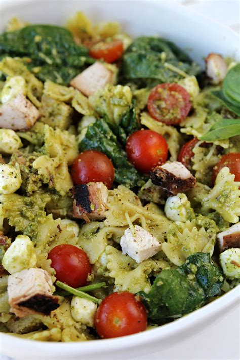 Chicken Pesto Pasta Salad Love To Be In The Kitchen