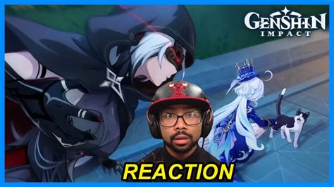 Arlecchino Stalks Furina Cutscene Reaction Genshin Impact Fontaine