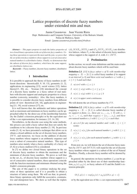 pdf lattice properties of discrete fuzzy numbers under extended min and max