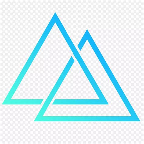 蓝色渐变边框叠加正三角形PNG图片素材下载 图片编号yzkvxonq 免抠素材网
