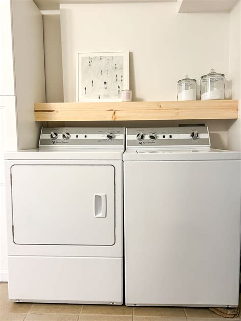 Diy Floating Shelf Above A Washing Machine Smallish Home