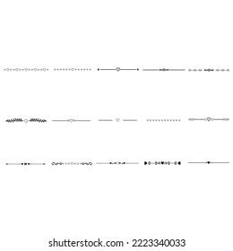 Dividers Vector Set Isolated Geometric Horizontal Stock Vector Royalty