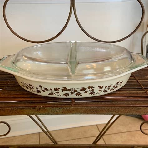 Pyrex Dining Vintage Pyrex Divided Dish 5 Quart Usa With Lid