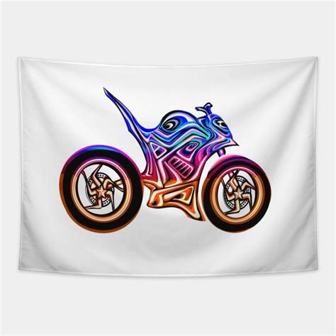 Cmyk Hyper Naked Motorcycle Cmyk Hyper Naked Motorcycle Tapestry