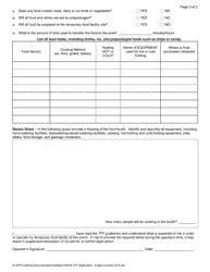 Stanislaus County California Application For Permit Temporary Food