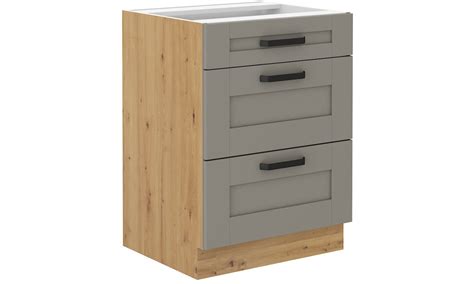 Szafka Kuchenna Z Szufladami LUNA 40 D 3S BB Claygrey Artisan