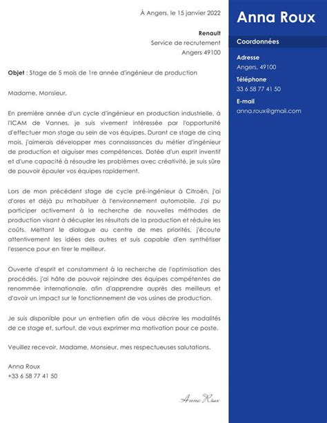 Formules De Politesse De Lettre De Motivation Exemples