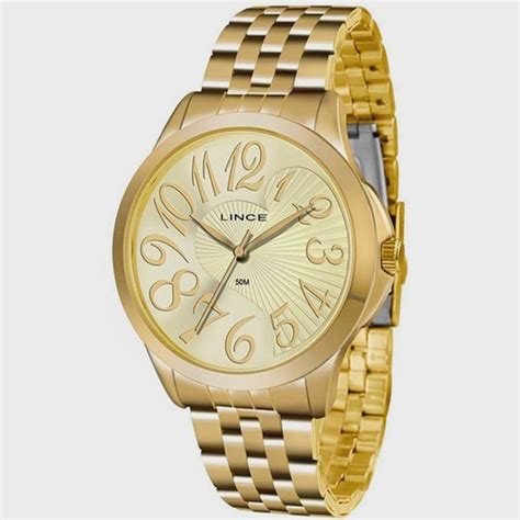 Relógio Lince Feminino Dourado Lrg609l C2kx Submarino