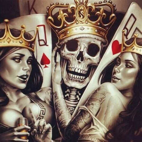 Pin By Greg Gallaher Jr On Bones Skull Art Lowrider Art Tattoos